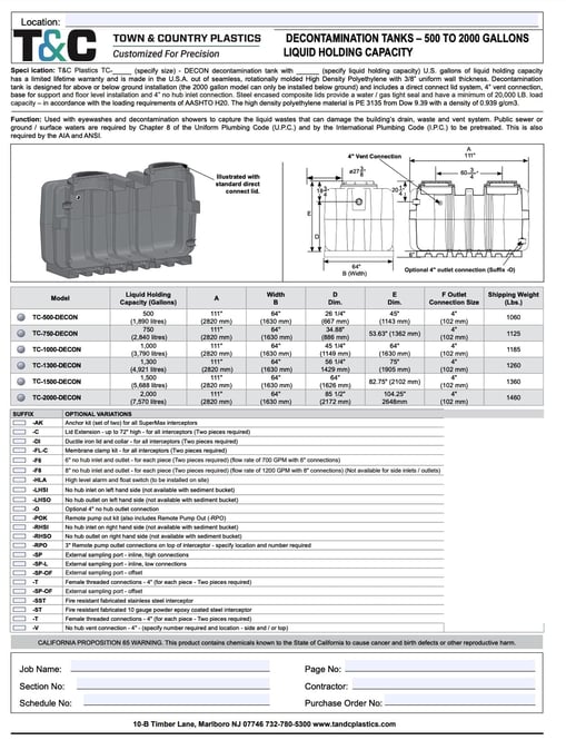 HDPE Decon Tanks