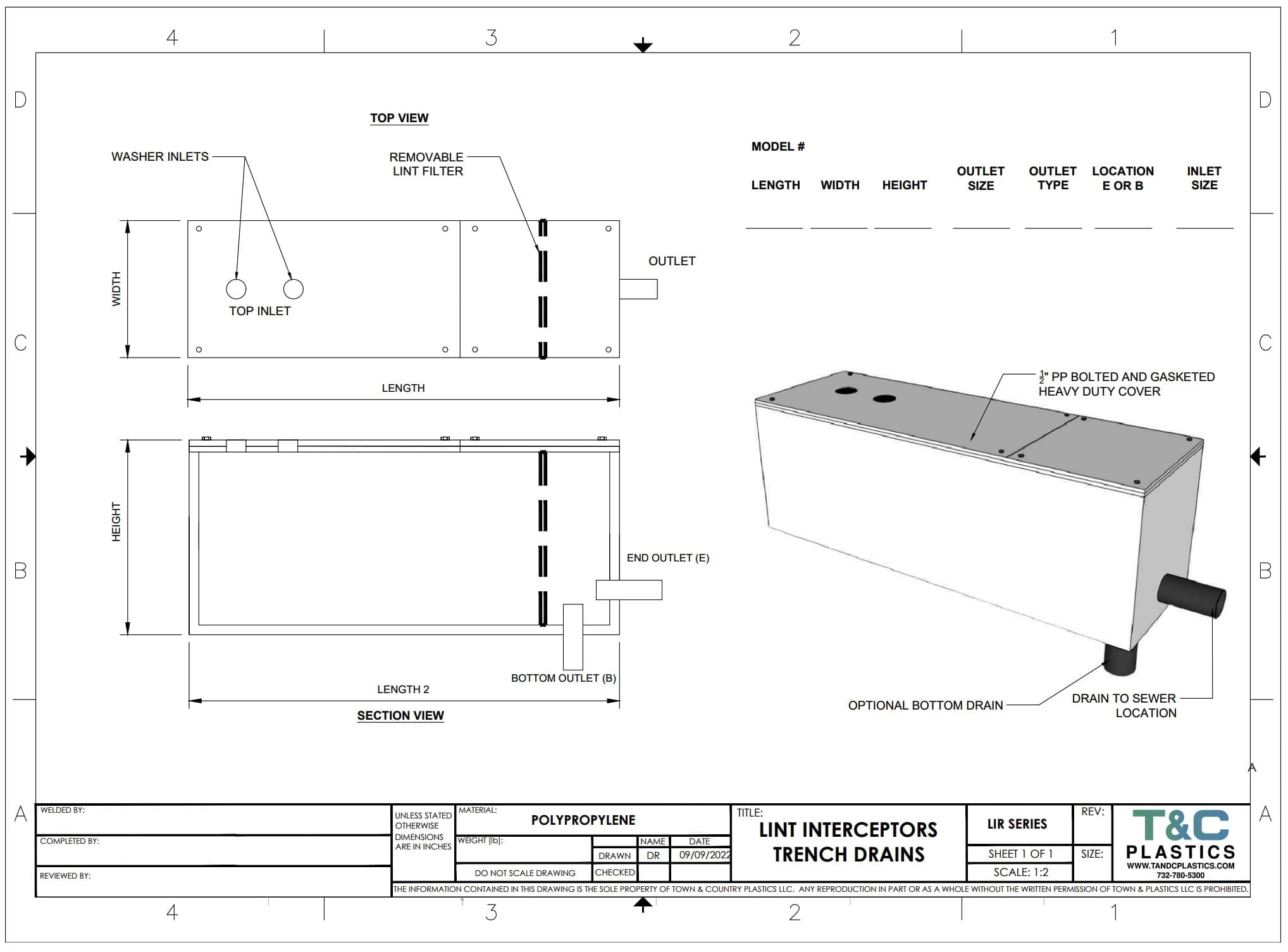 LIR Lint Interceptor Spec Sheet