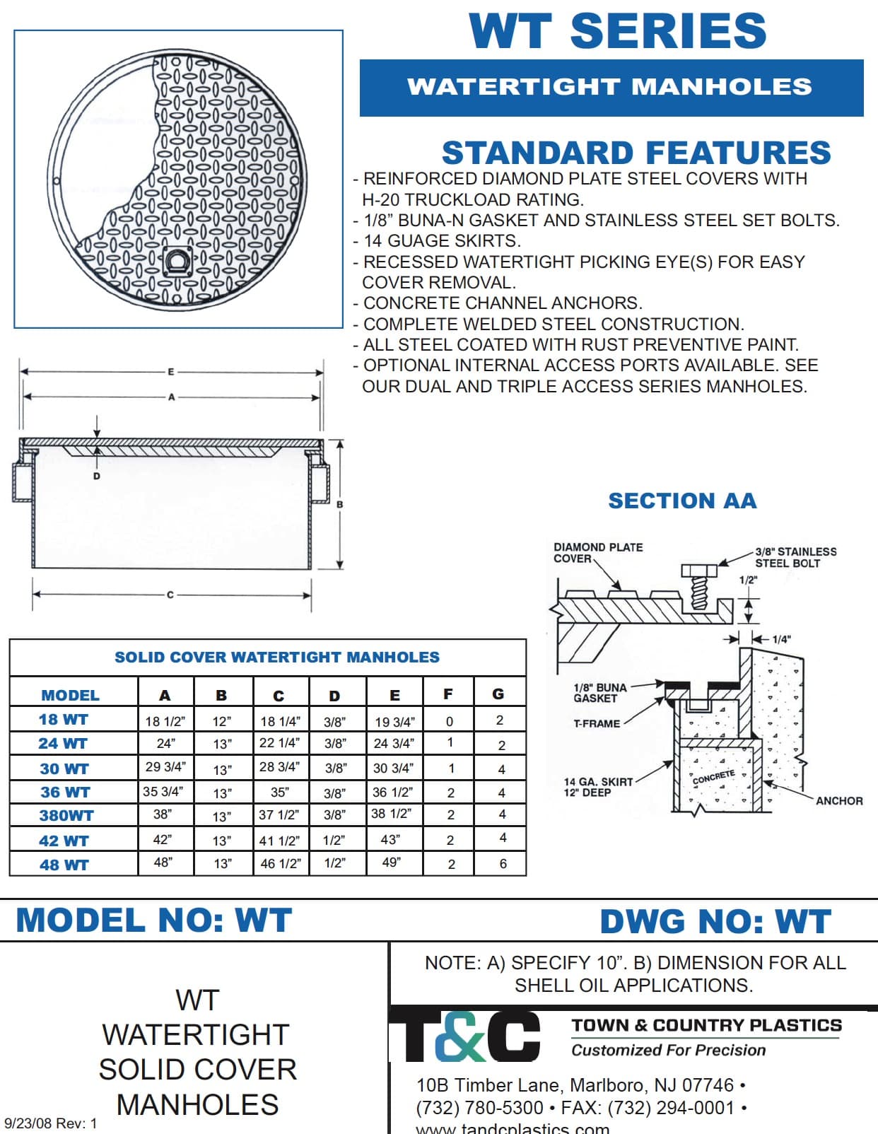 Water Tight H20 Manholes